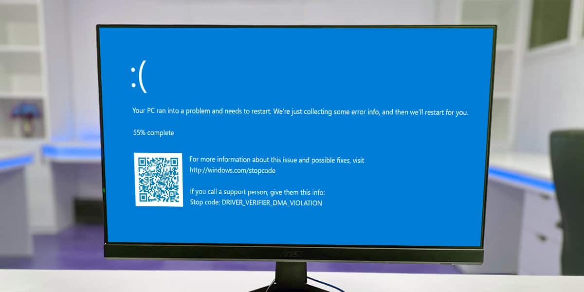 Cómo reparar el error BSOD de VIOLACIÓN DMA del VERIFICADOR DEL CONDUCTOR