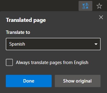 Microsoft Edge basado en Chromium tendrá Microsoft Translator integrado