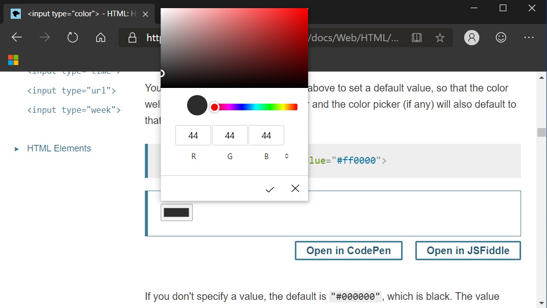 Microsoft Edge recibirá un selector de color moderno en Windows 10
