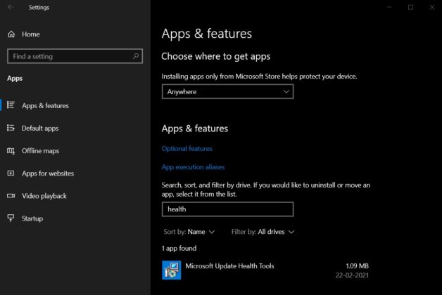 Una actualización de Windows 10 está instalando Microsoft Update Health ...