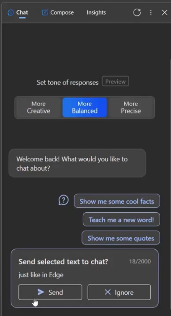 Microsoft Edge para Windows 11 está integrando Bing AI en su menú ...