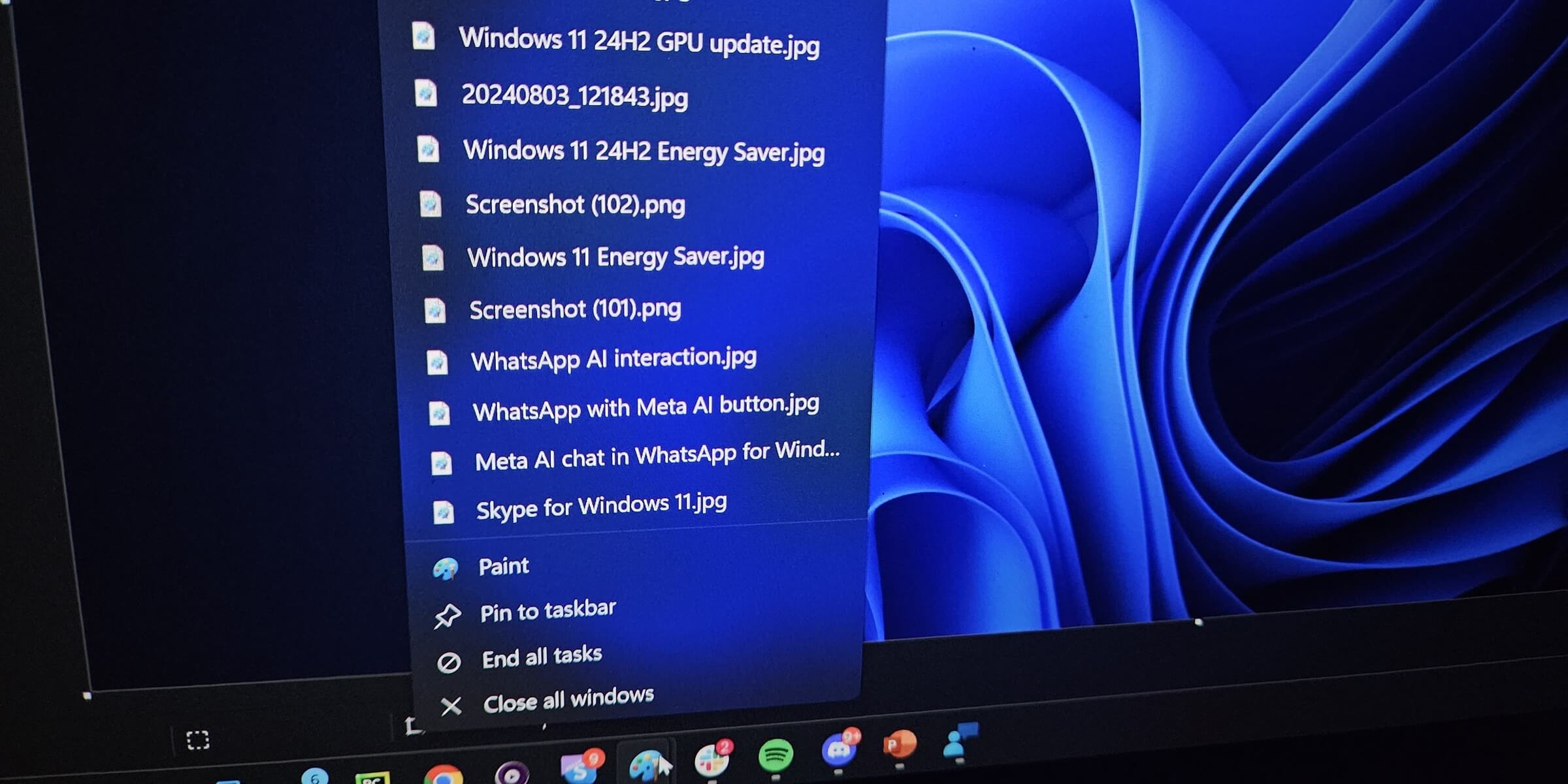 Windows 11 Ctrl+Shift ahora funciona para Inicio, lista de salto de la barra de tareas. Barra de ...