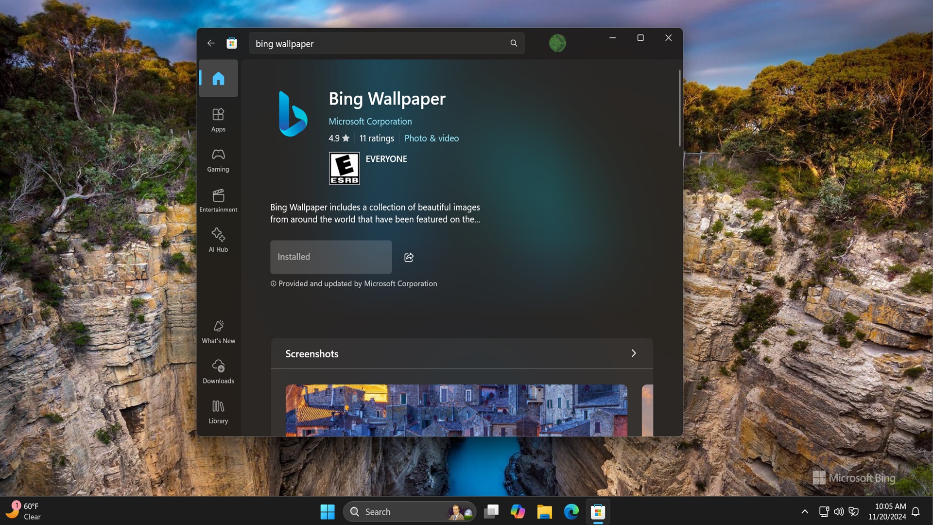 Bing Wallpaper llega a la Tienda Windows 11, pero aún quiere que dejes Chrome y uses Edge ...