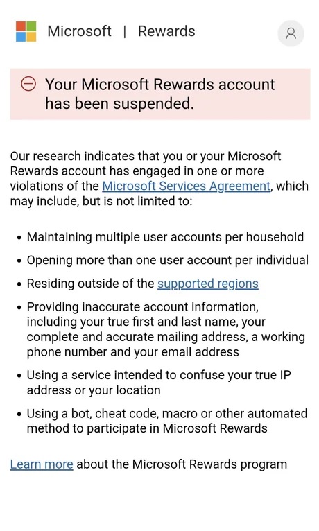 Microsoft confirma cuentas de Microsoft Rewards suspendidas por error ...