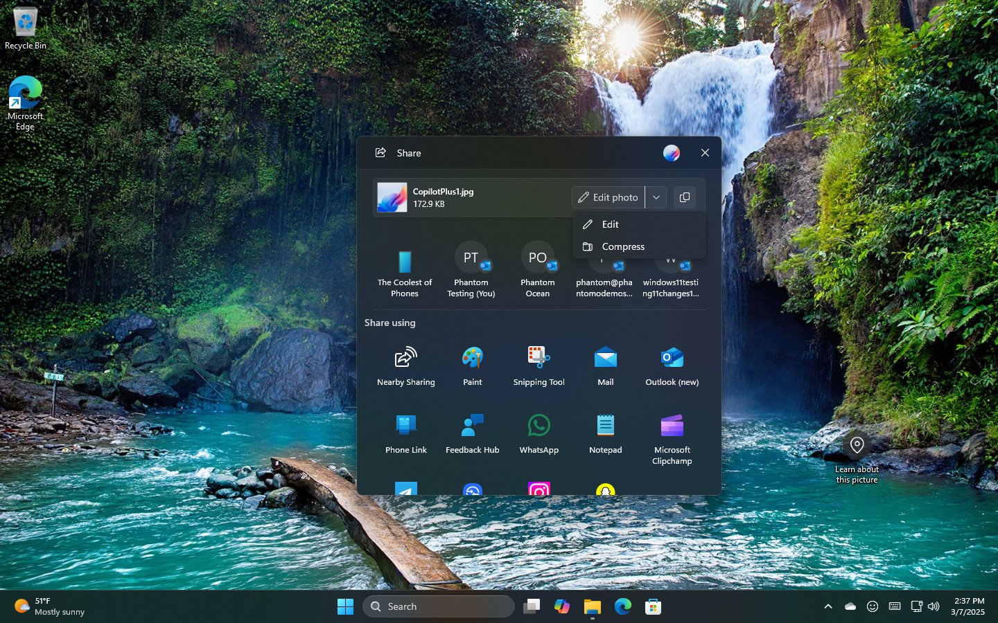 Windows 11 KB5055629 agrega Android Enviar archivo al menú Inicio y mejora el Explorador de ...