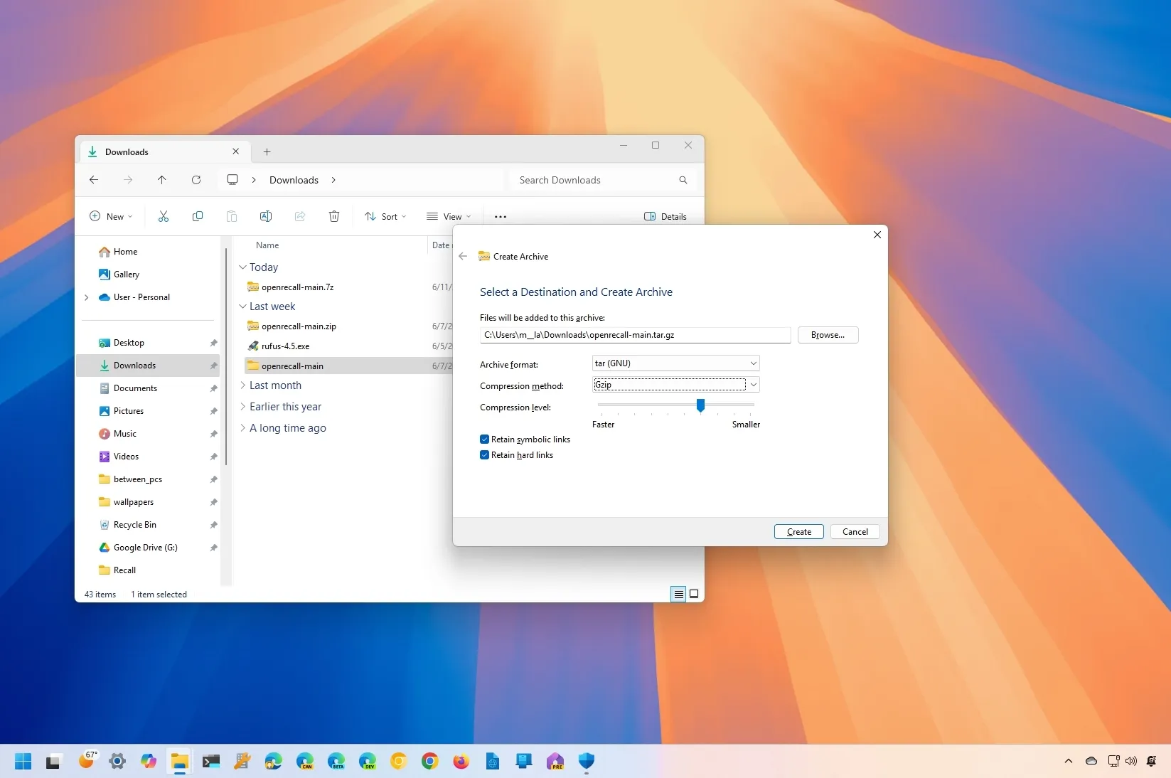 Cómo crear archivos de formato de archivo Zip, Tar y 7Z en Windows 11 ...