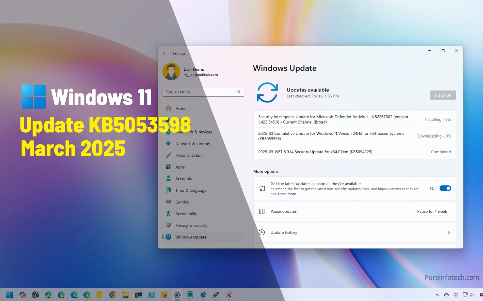 Windows 11 24H2, 23H2 obtiene la actualización KB5053598, KB5053602 ...