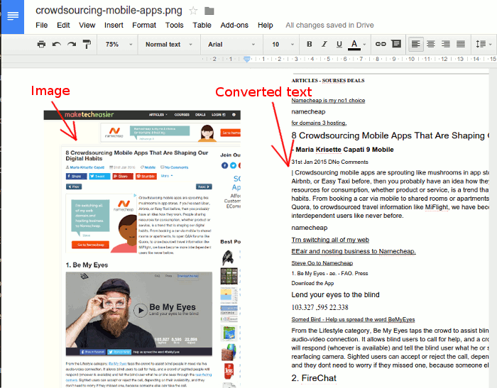 Cómo convertir imágenes a texto (OCR) con Google Drive