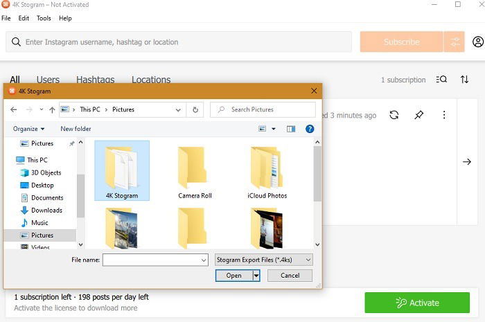 4K Stogram: a granel descarga fotos y videos de Instagram