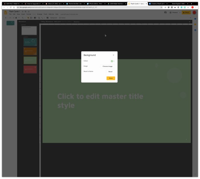 Cómo crear un juego de tarjetas flash simple en Presentaciones de Google