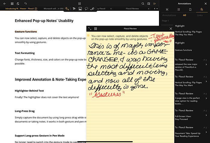 Revisión de Flexcil 2: toma de notas adaptable