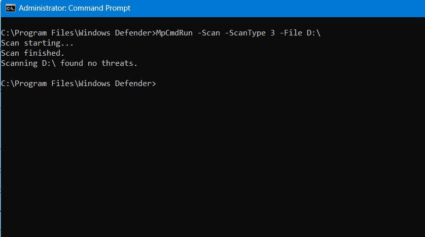 Cómo utilizar Windows Defender desde el símbolo del sistema