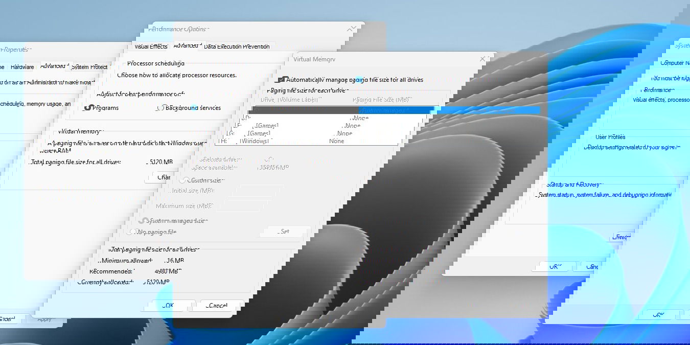 Cómo cambiar el tamaño y la ubicación del archivo de paginación en Windows