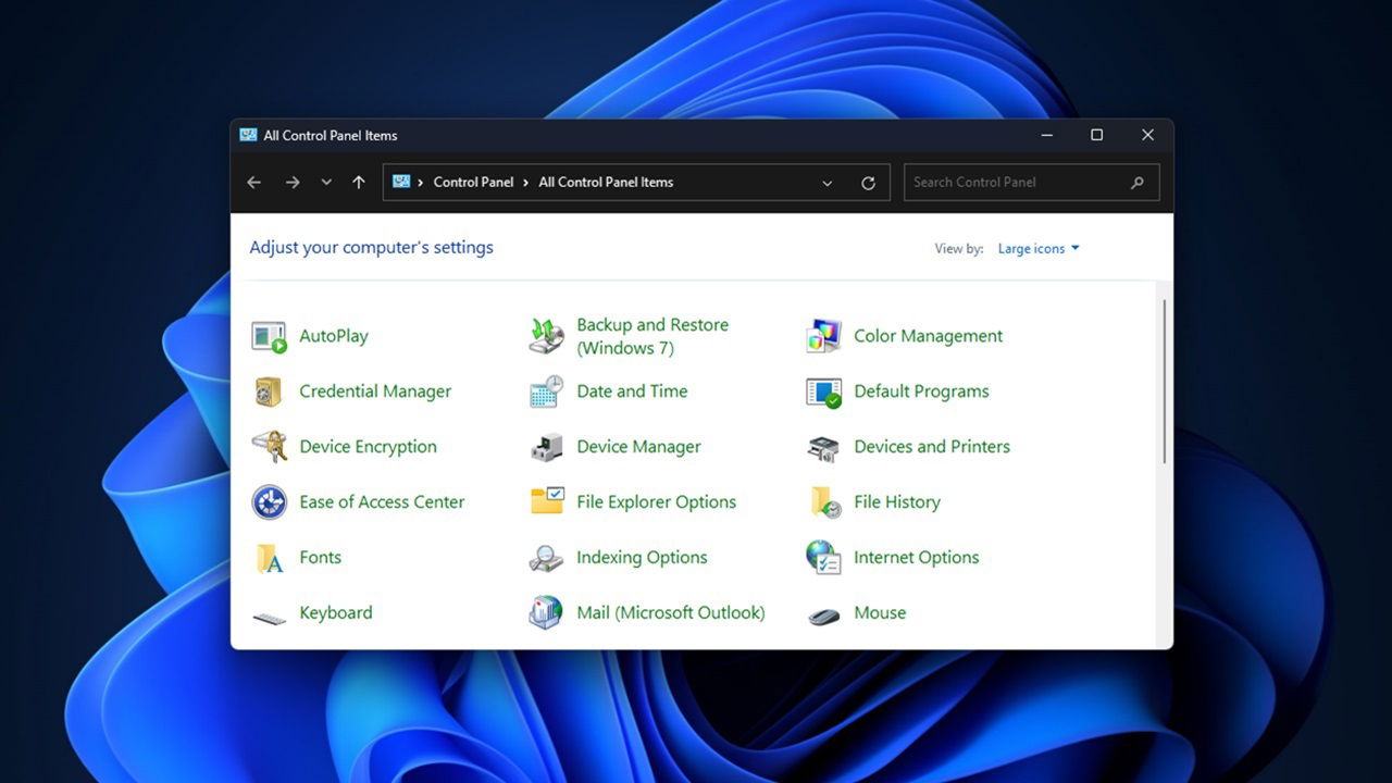 Diez formas de abrir el Panel de control en Windows