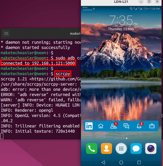 Utilice Scrcpy para duplicar y controlar Android en Linux