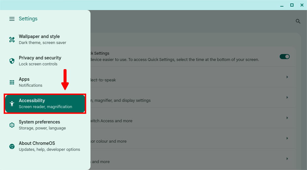 Cómo controlar el cursor del mouse usando el teclado en Chromebook