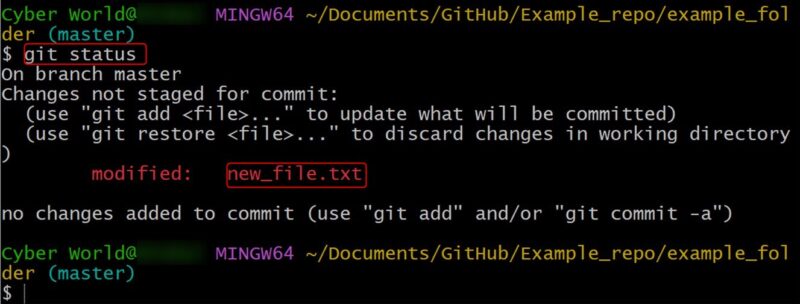 Comando de estado GIT explicado con ejemplos - Mundo Geek