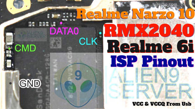 Realme 6i RMX2040 / RMX2002 ISP PinOUT | Punto de prueba