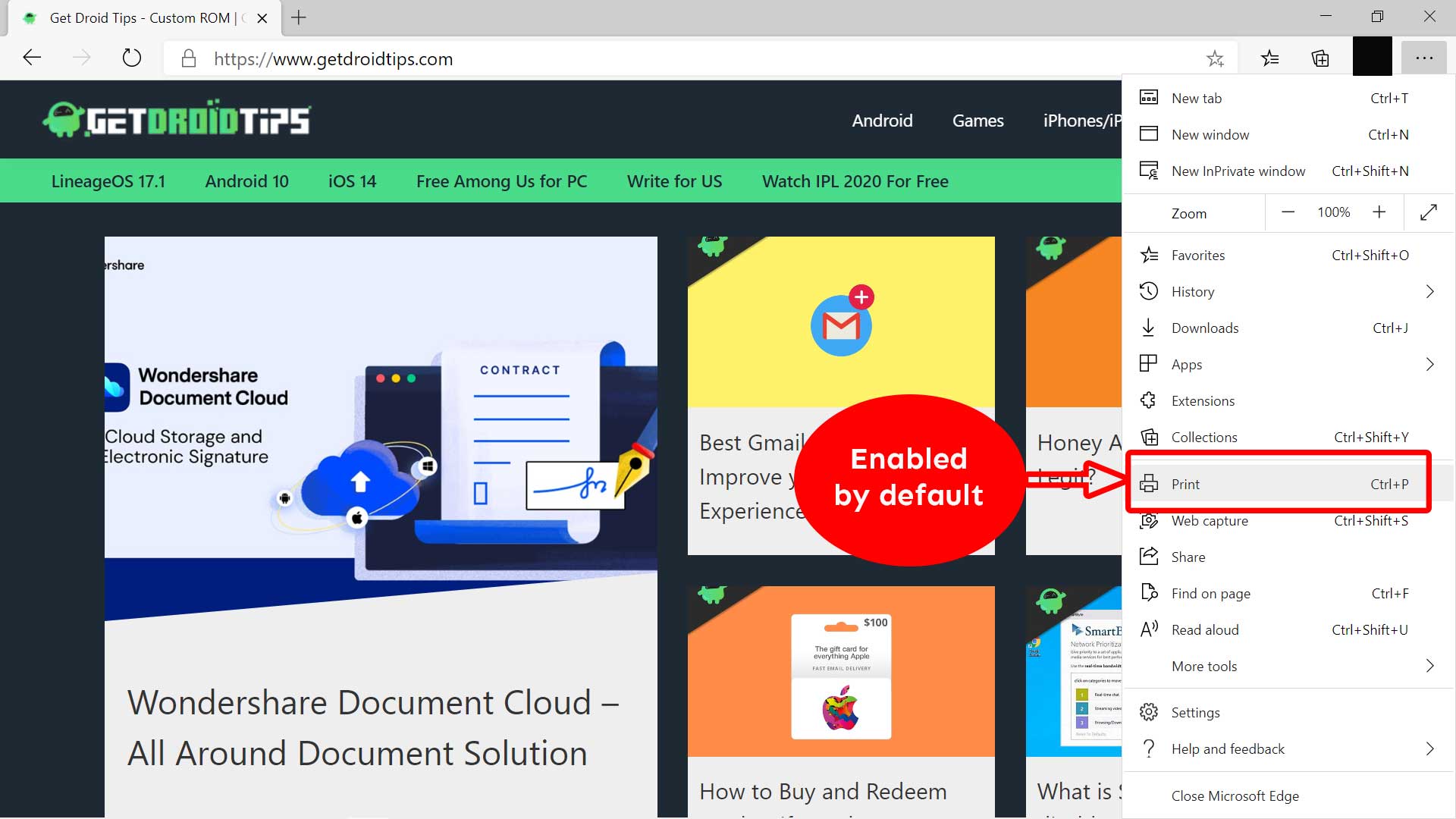 Habilitar o deshabilitar la impresión en Microsoft Edge en Windows 10 ...