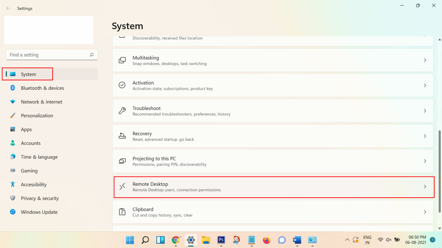 Cómo habilitar el escritorio remoto en Windows 11