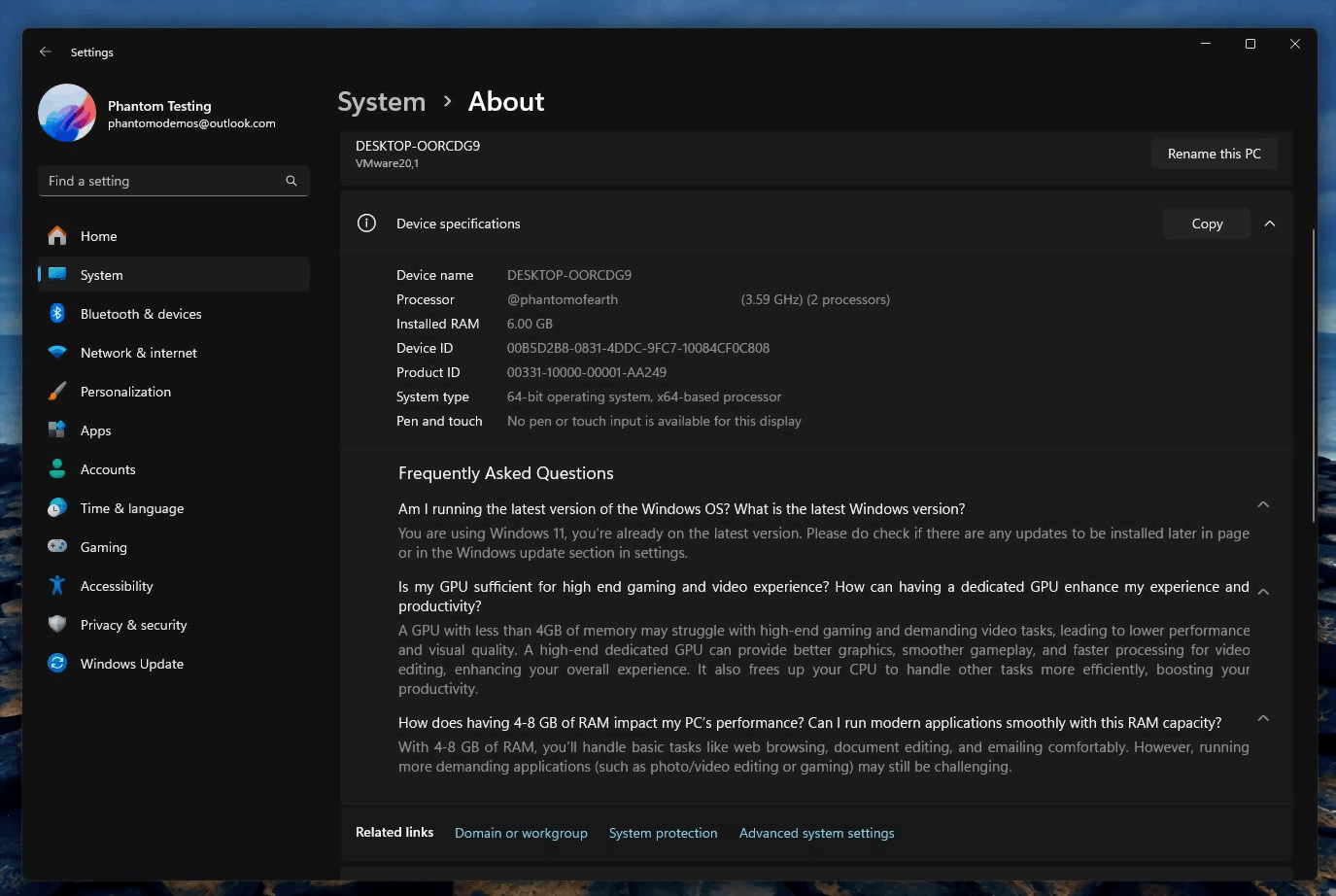 Windows 11 está obteniendo una sección de preguntas frecuentes en la ...