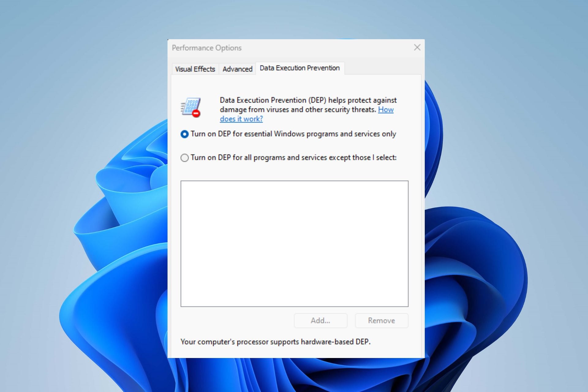 Cómo habilitar o deshabilitar la prevención de la ejecución de datos ...