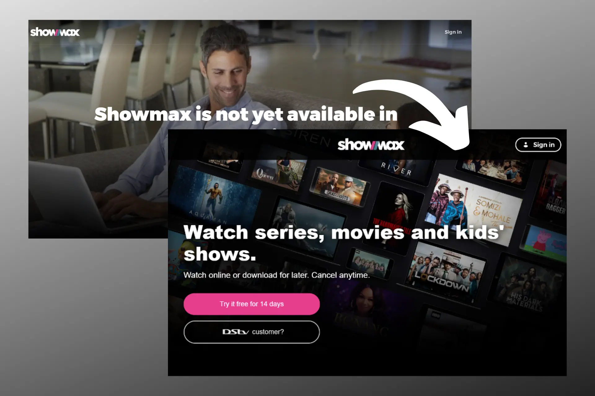 Omitir Showmax no está disponible en su ubicación Error - Mundo Geek