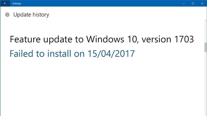 La actualización del creador de Windows 10 no se instala [SOLVED]