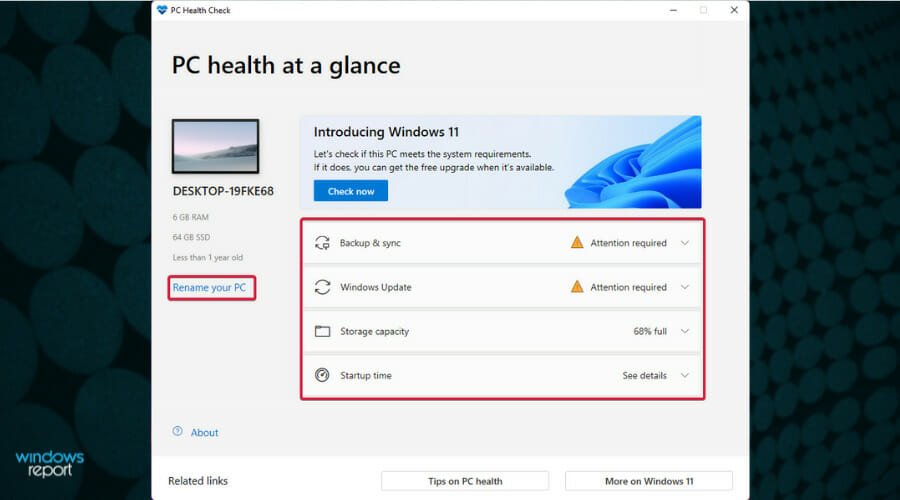 Descargue PC Health Check para probar su PC para Windows 11