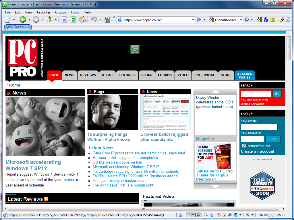 Revisión de Greenbrowser