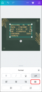 Cómo justificar texto en Canva