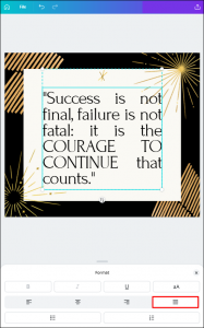 Cómo justificar texto en Canva