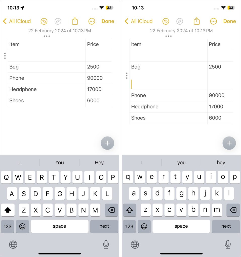 Notas de Apple: cómo cambiar el tamaño de las columnas o filas de la ...