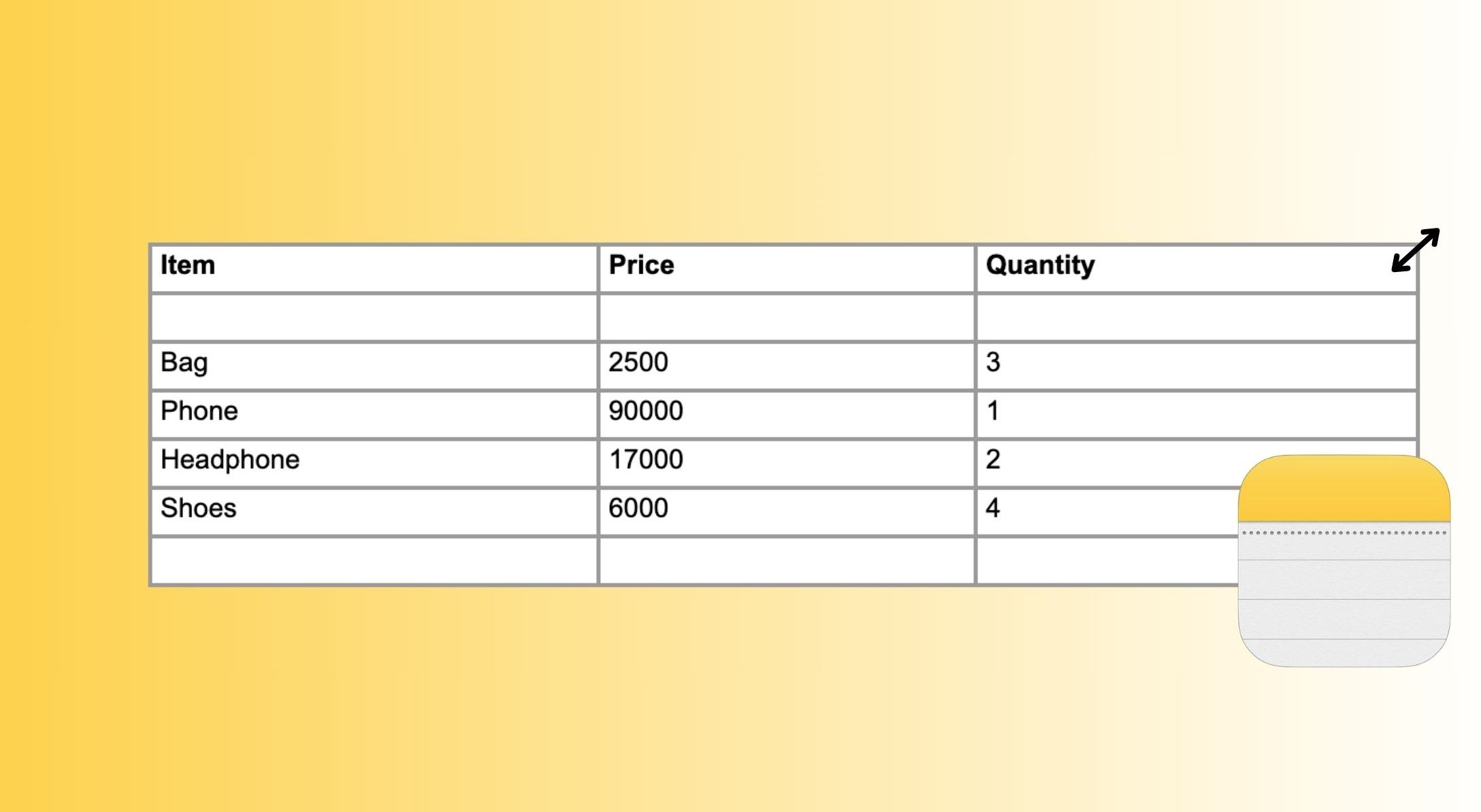 Notas de Apple: cómo cambiar el tamaño de las columnas o filas de la ...