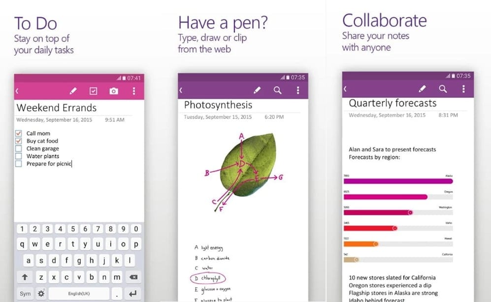 La actualización de la aplicación de Microsoft OneNote Android trae la función de nota ...