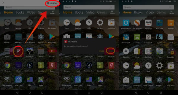 Cómo desinstalar aplicaciones de Amazon Fire Tab (aplicaciones de ...