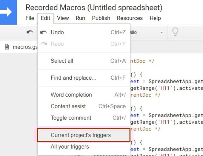 Cómo automatizar tareas en Google Sheets con macros