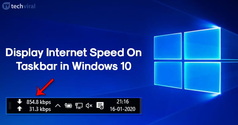 Cómo mostrar la velocidad de Internet en la barra de tareas en Windows ...