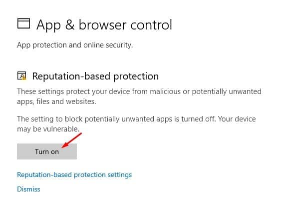 Cómo habilitar la protección basada en reputación en Windows 10