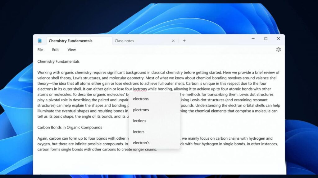 Microsoft lanza corrector ortográfico y autocorrección para Windows 11