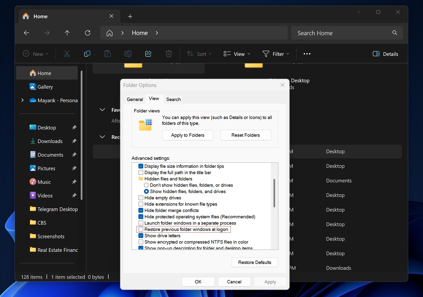 Windows 11 24H2 File Explorer คืนค่าแท็บเมื่อรีสตาร์ทและรับคุณสมบัติ ...
