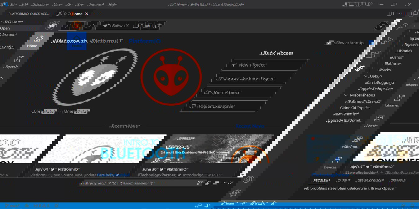 วิธีการเขียนโปรแกรม Arduino ผ่านโค้ด Visual Studio โดยใช้ PlatformIO - Mundo Geek