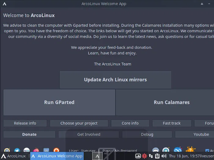 Огляд Arcolinux-роздутий розподіл на основі Arch Linux
