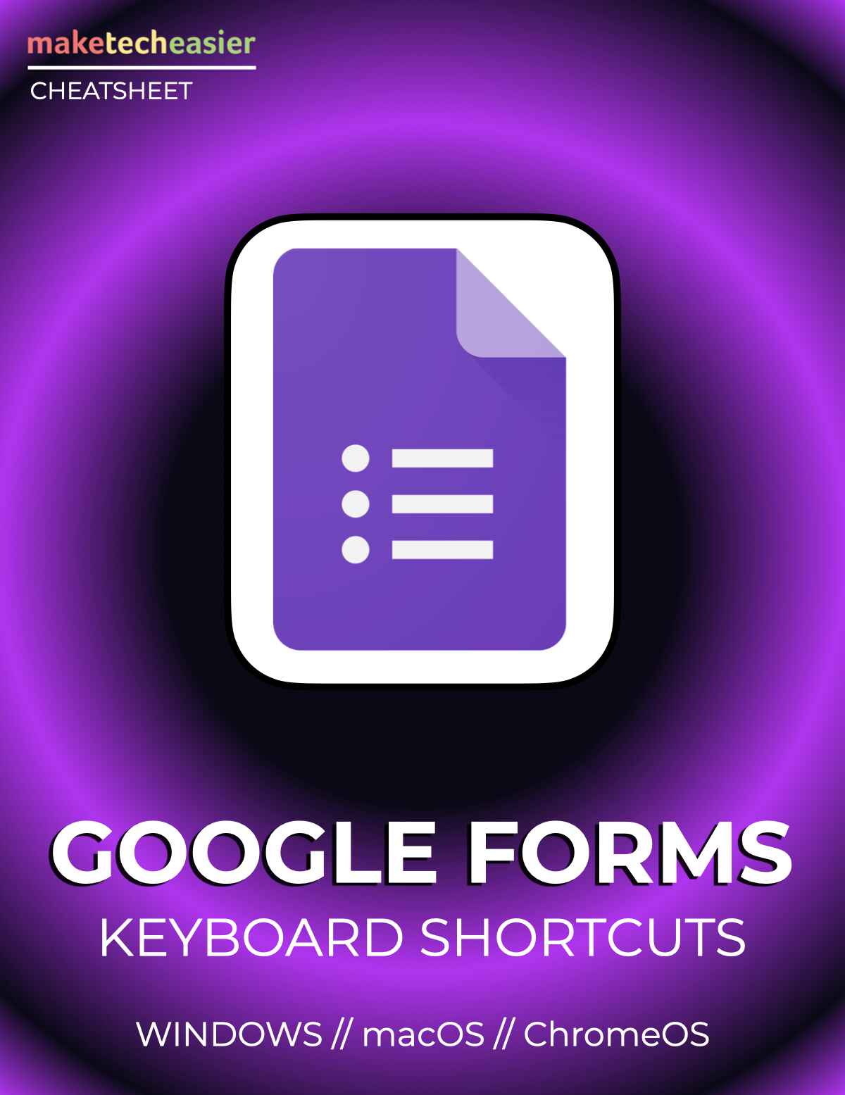 Комбінації клавіш Google Forms