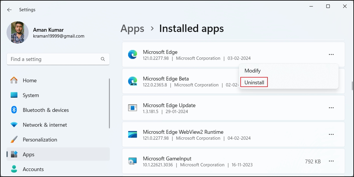 Як видалити Microsoft Edge у Windows 11