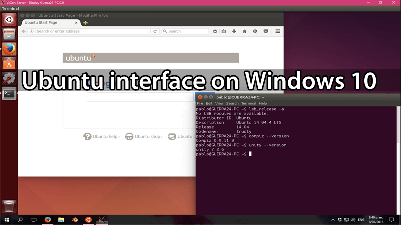 Ahora puedes instalar la interfaz de Ubuntu en Windows 10