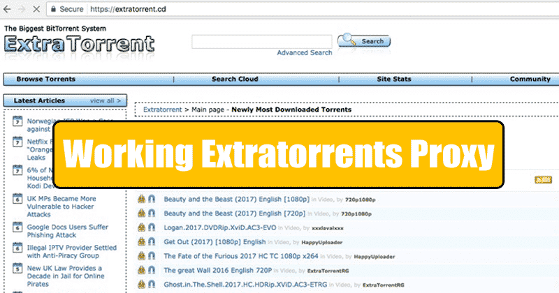 Lista de sitios proxy ExtraTorrent en 2022 (los mejores sitios espejo ...