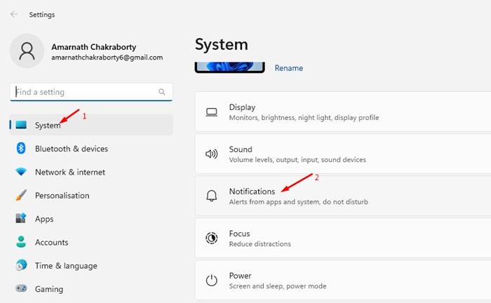 Cómo desactivar las notificaciones de aplicaciones en Windows 11